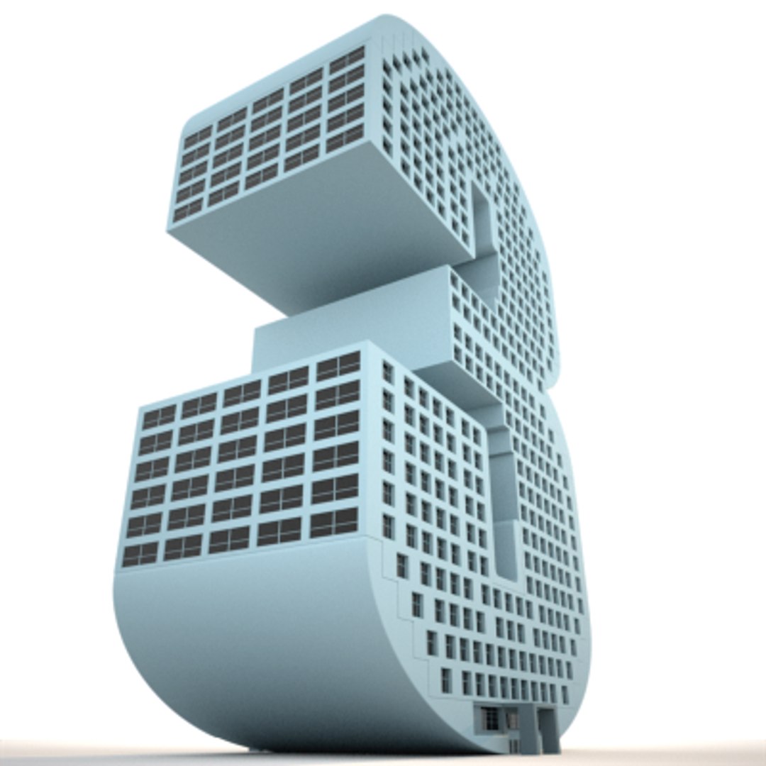 3d Building Shape Number 3