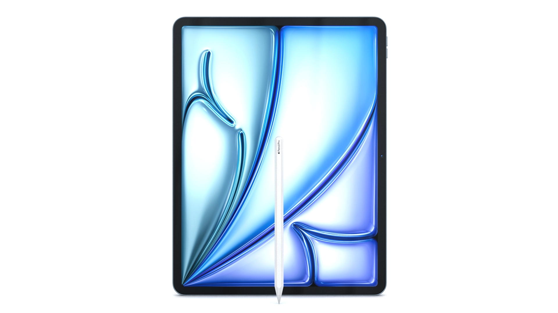 Apple IPad Air 13 2024 Blue With Pencil 3D Model - TurboSquid 2348135