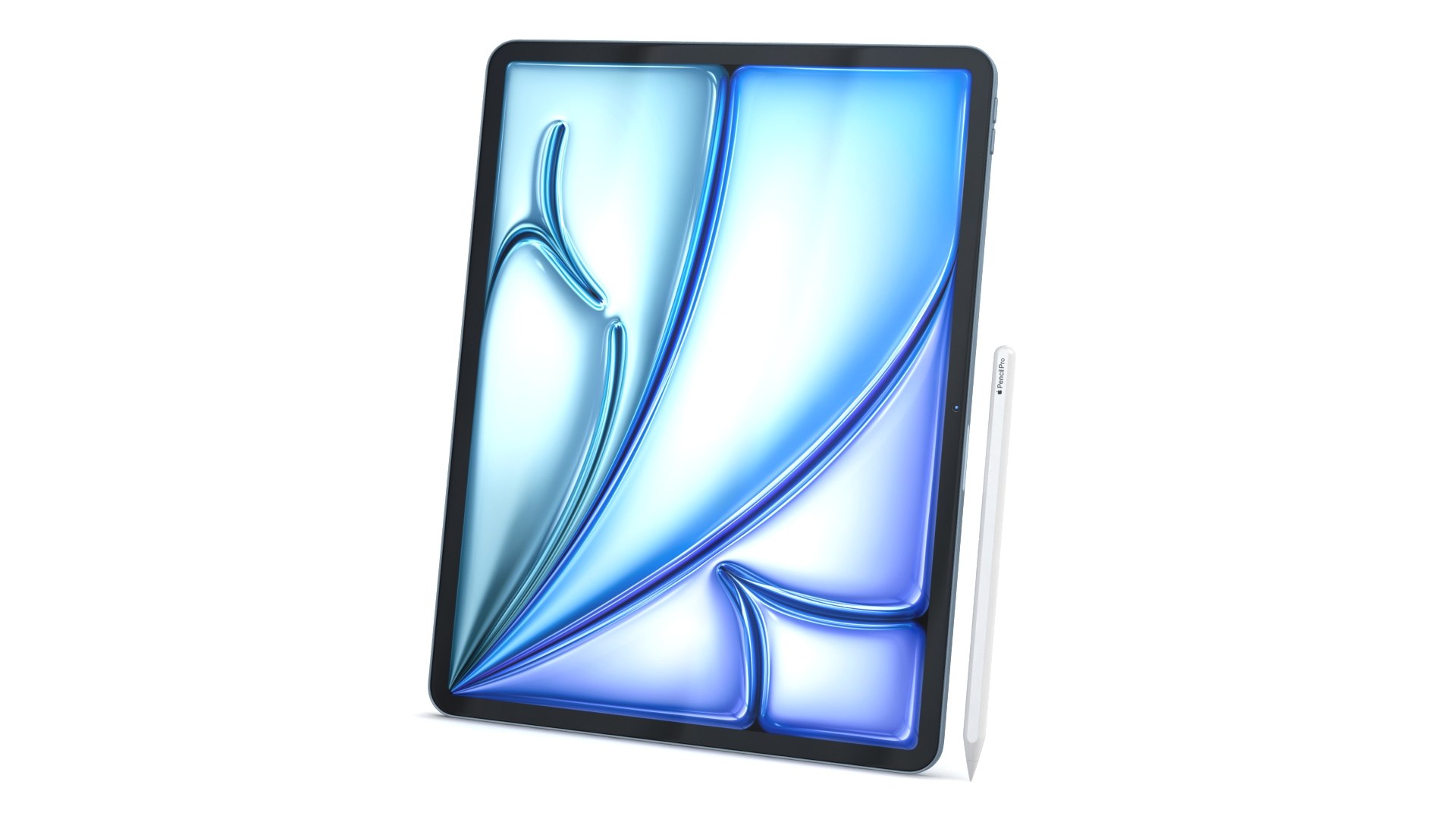 Apple IPad Air 13 2024 Blue With Pencil 3D Model - TurboSquid 2348135