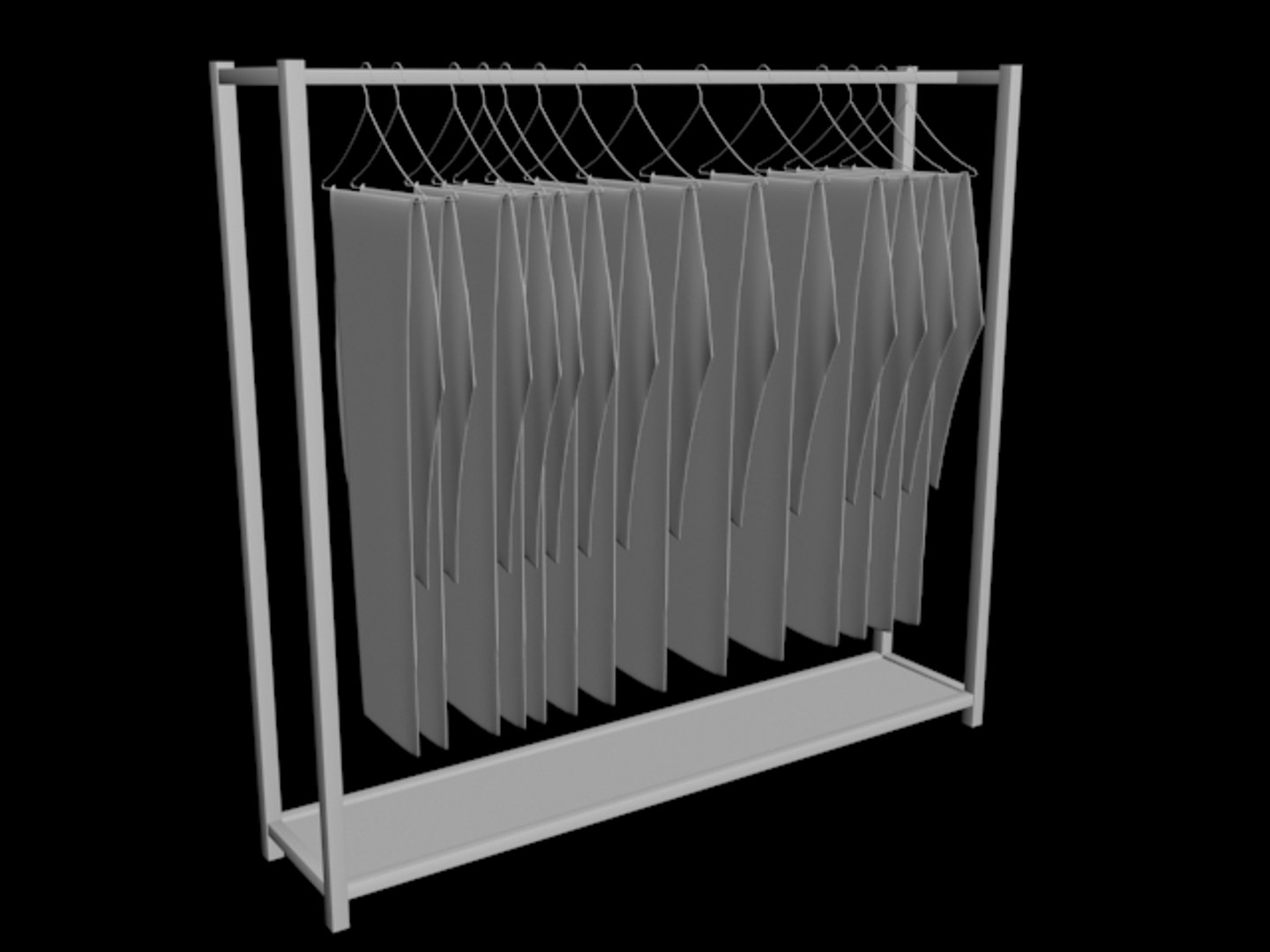 Pants trousers jeans rack 3D model - TurboSquid 1463045