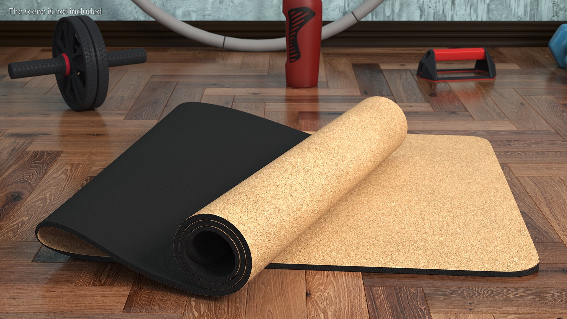 3D Model Yoga Mat Folded Cork - TurboSquid 1905390