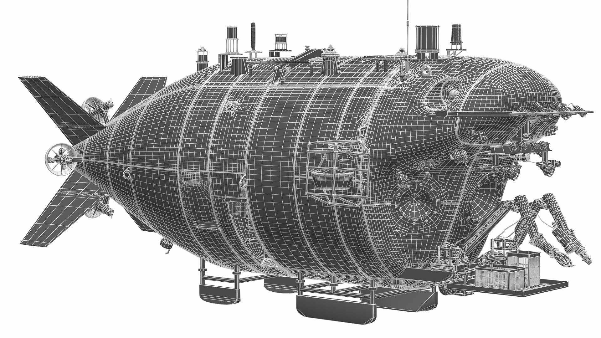 3D submersible submarine vehicle model - TurboSquid 1681756