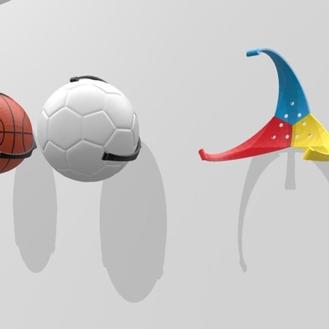 3D Wall Ball Holder Model - TurboSquid 1247447
