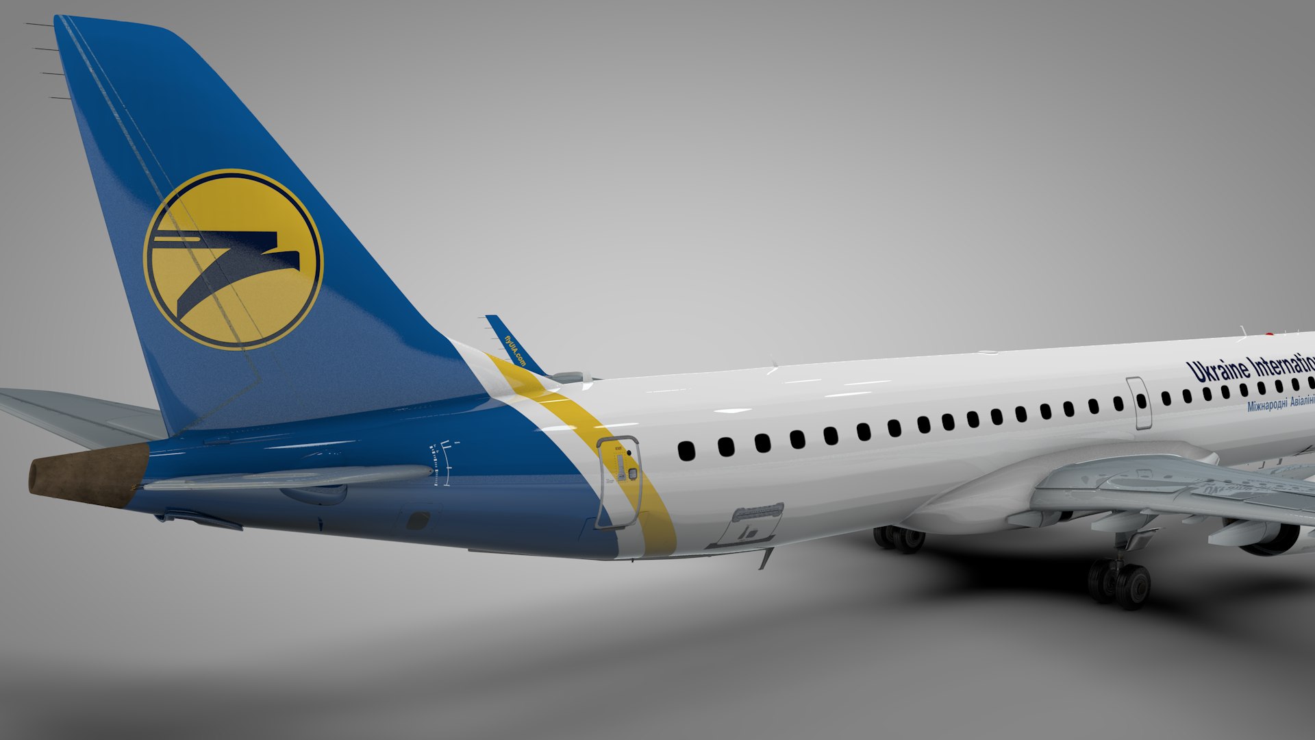 Ukraine International Airlines Embraer195 3D Model - TurboSquid 1560458