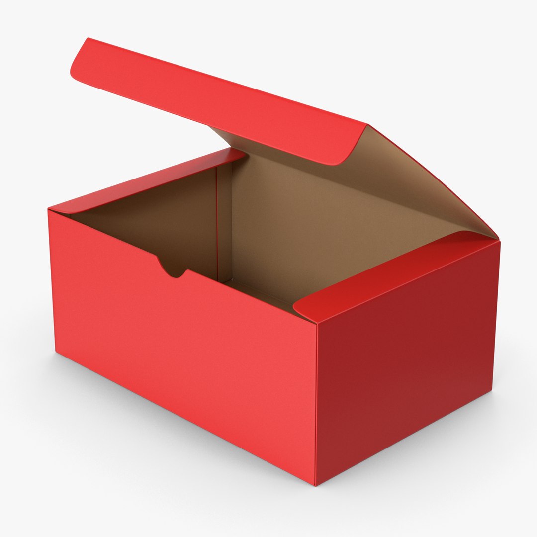 modelo 3d Red Box Package - TurboSquid 1907257