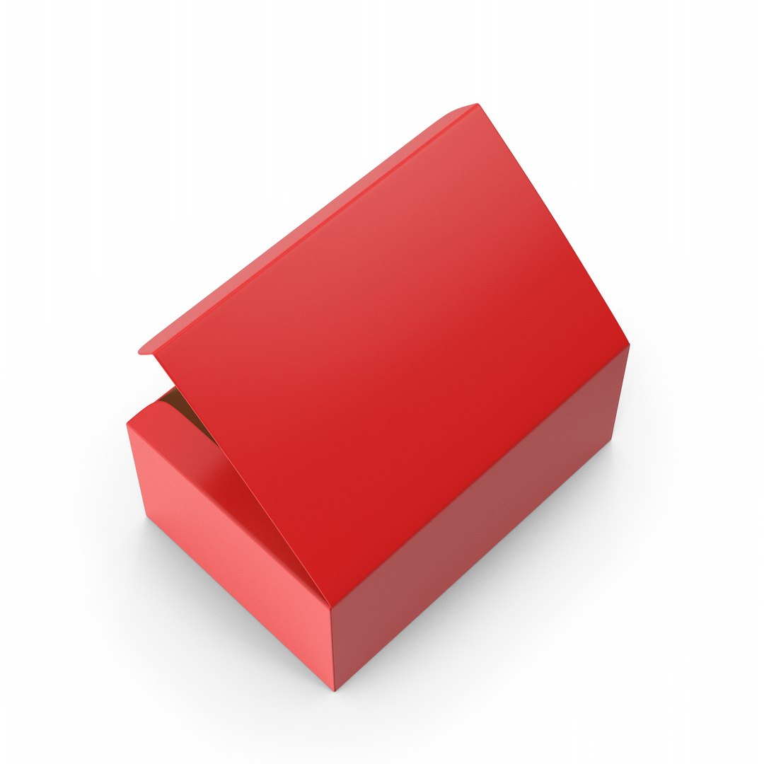 Red Box Package 3D Model - TurboSquid 1907257
