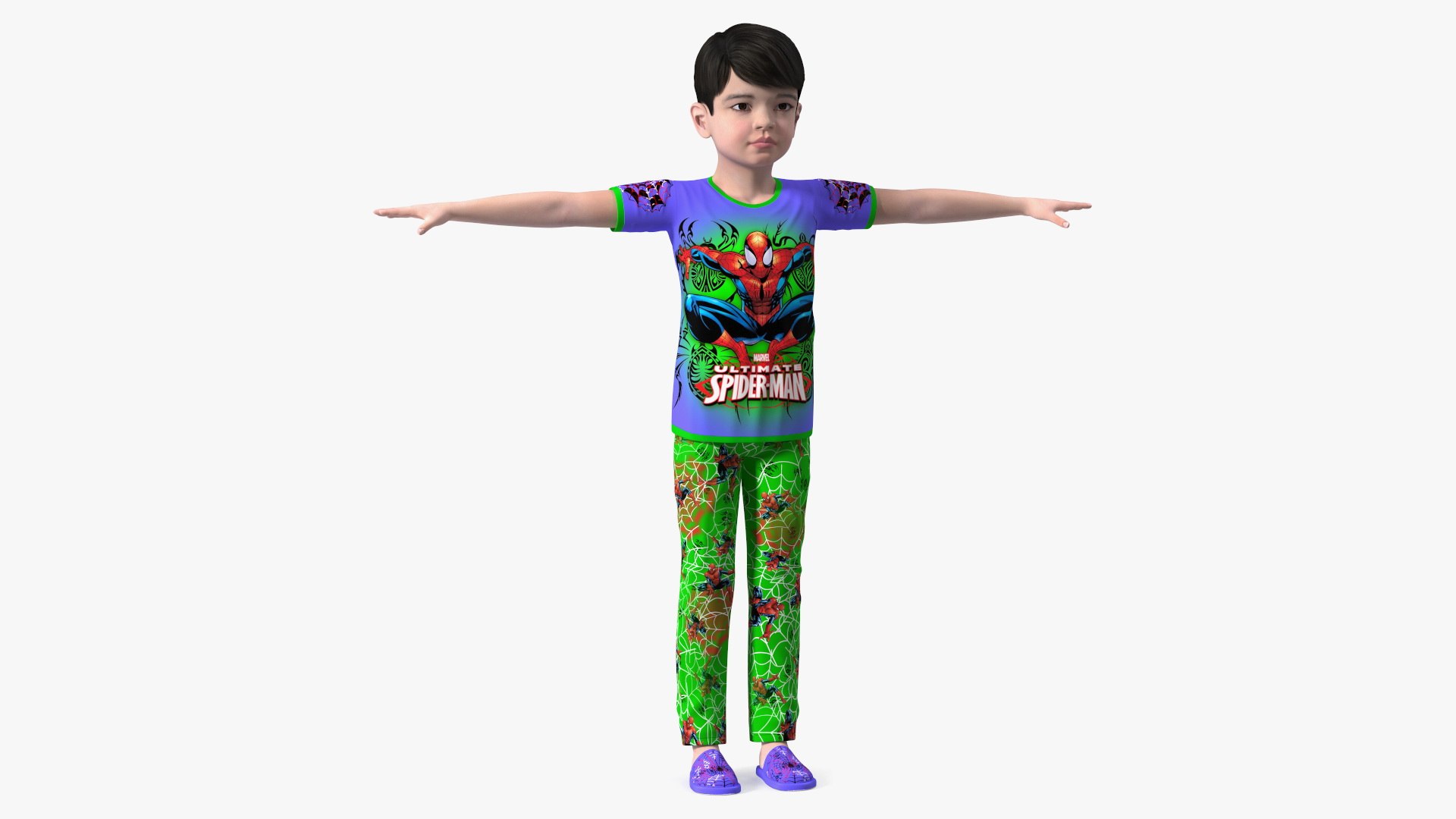 3D Asian Child Boy Home Style T-pose model - TurboSquid 1981412
