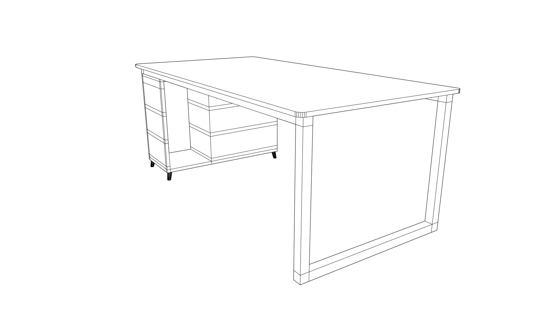 Wooden PC Table Low Poly 3D Model - TurboSquid 2378497