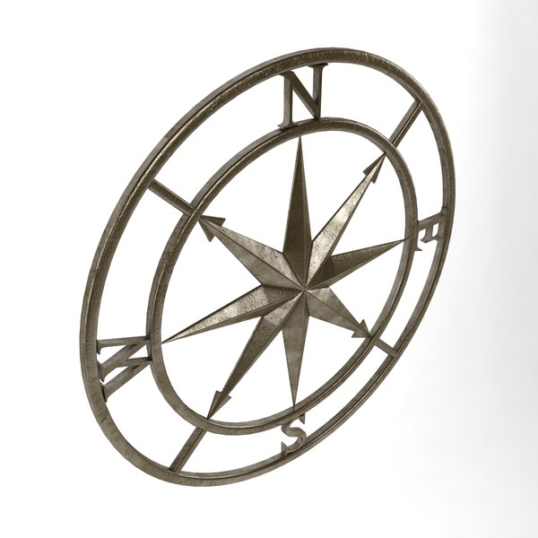 compass rose 3d model