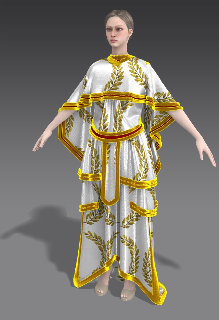 Elegant Roman Robe 3D Model 3D Model - TurboSquid 2255313