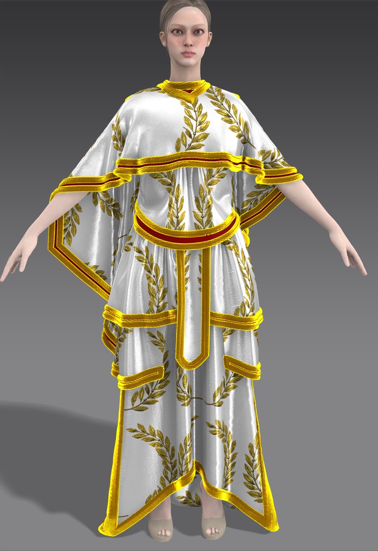 Elegant Roman Robe 3D Model 3D Model - TurboSquid 2255313