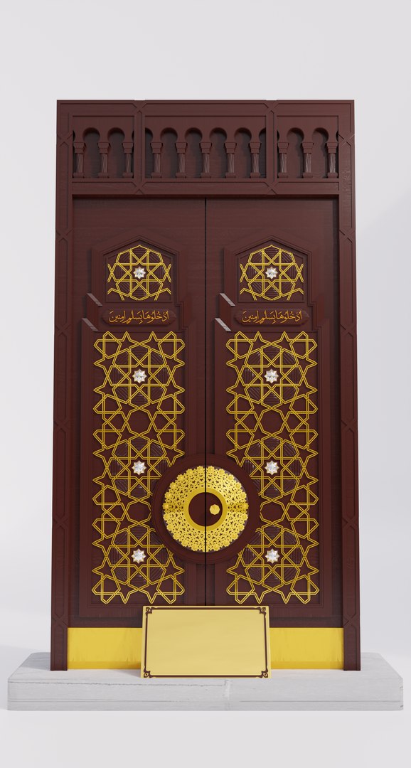 Door Of Nabawi Mosque Bab Abu Bakr Siddique 3D Model - TurboSquid 2253066