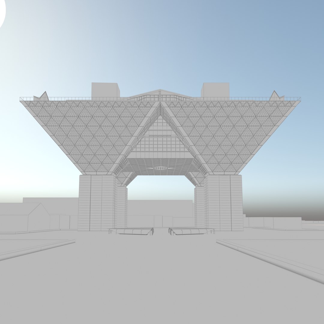 3D Model Tokyo Big Sight And Environment - TurboSquid 1784214
