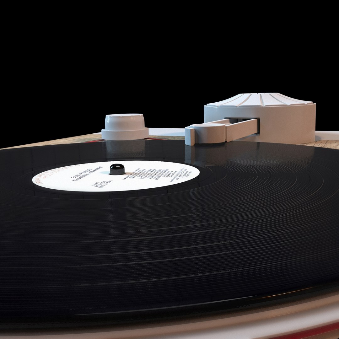 3d model turntable music
