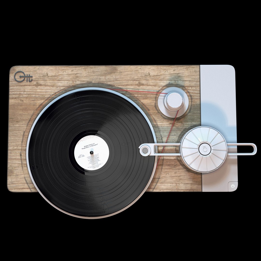 3d model turntable music