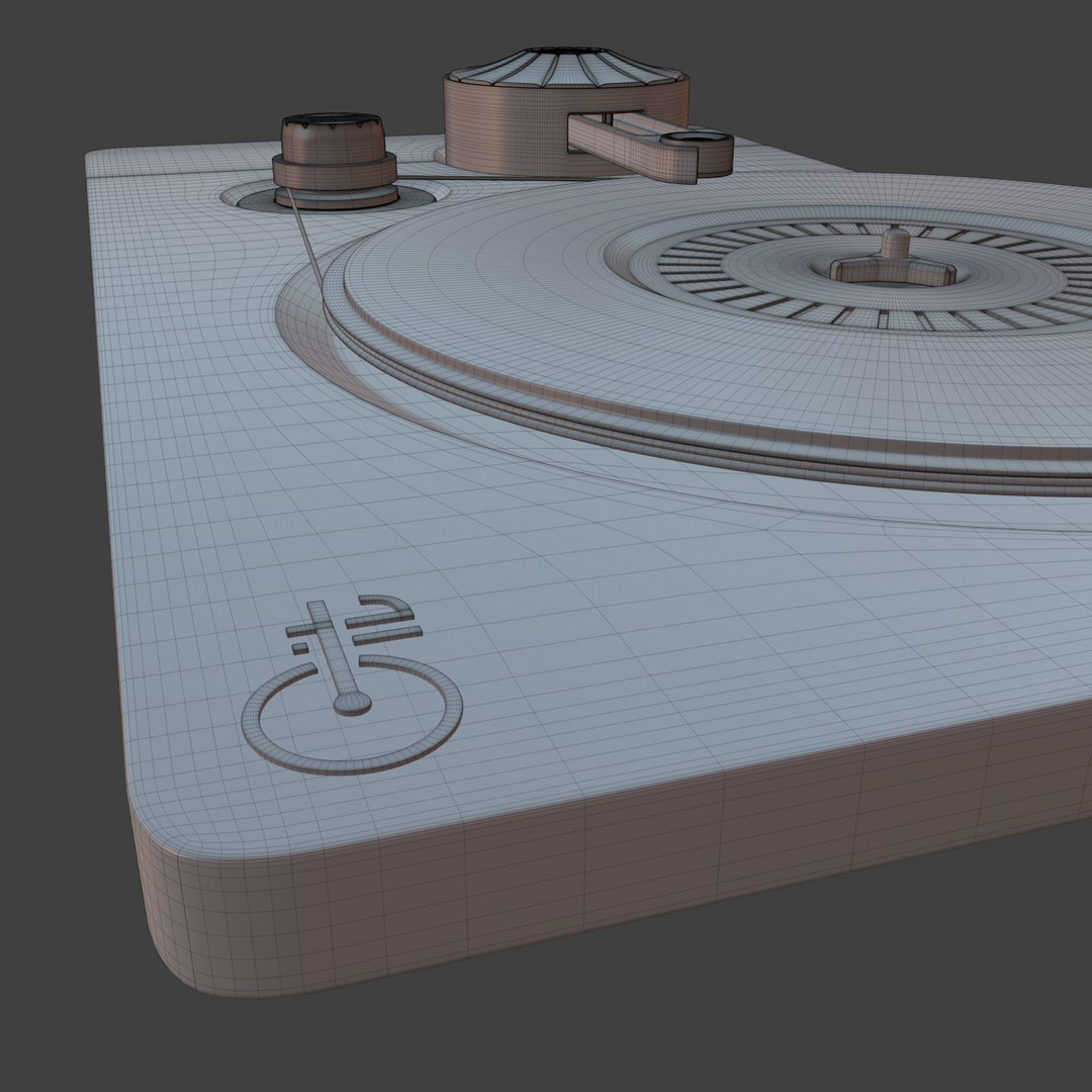 3d model turntable music