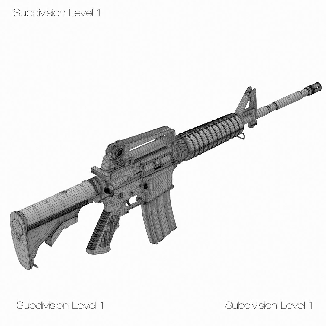 3d max colt carbine m4a1