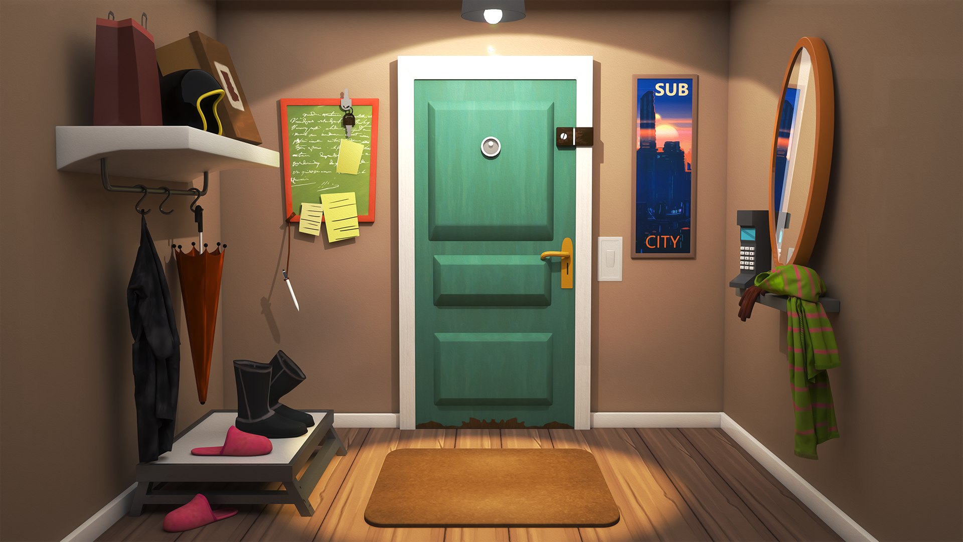 3d Stylized Cartoon Corridor 3D Model - TurboSquid 1772927