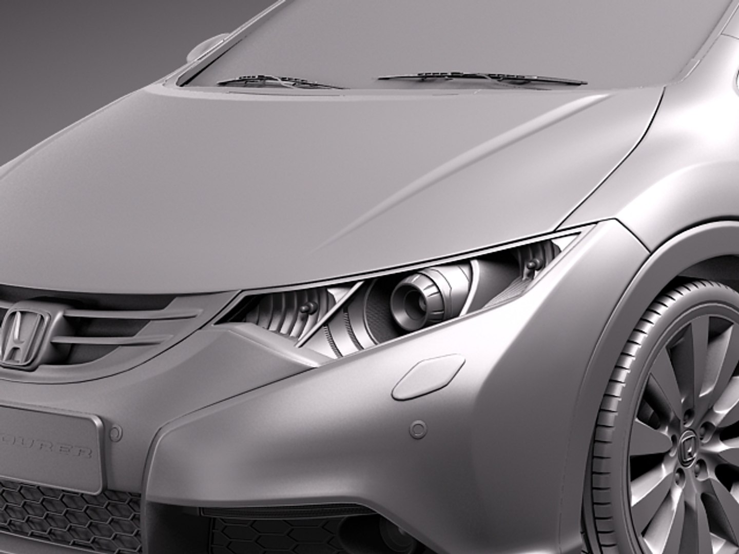 Honda 2014 Civic 3d Model