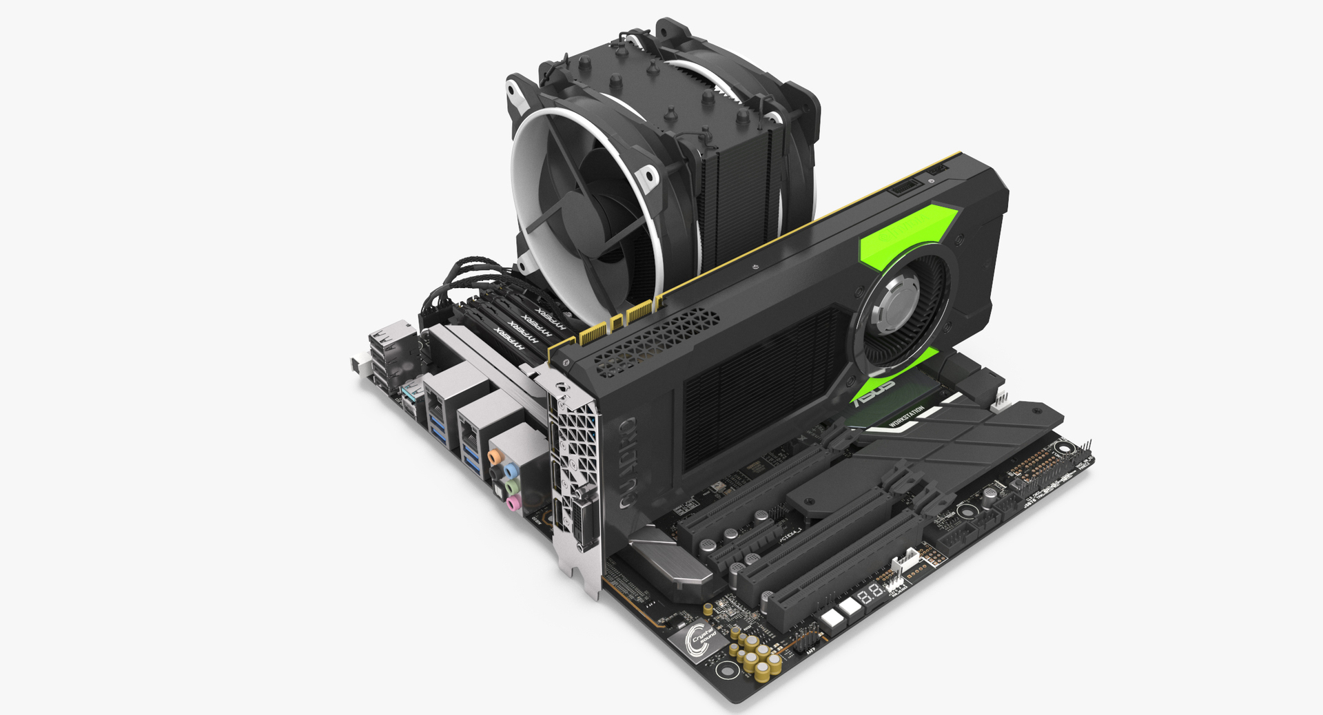 Asus Motherboard Cpu Ram 3D Model - TurboSquid 1424081