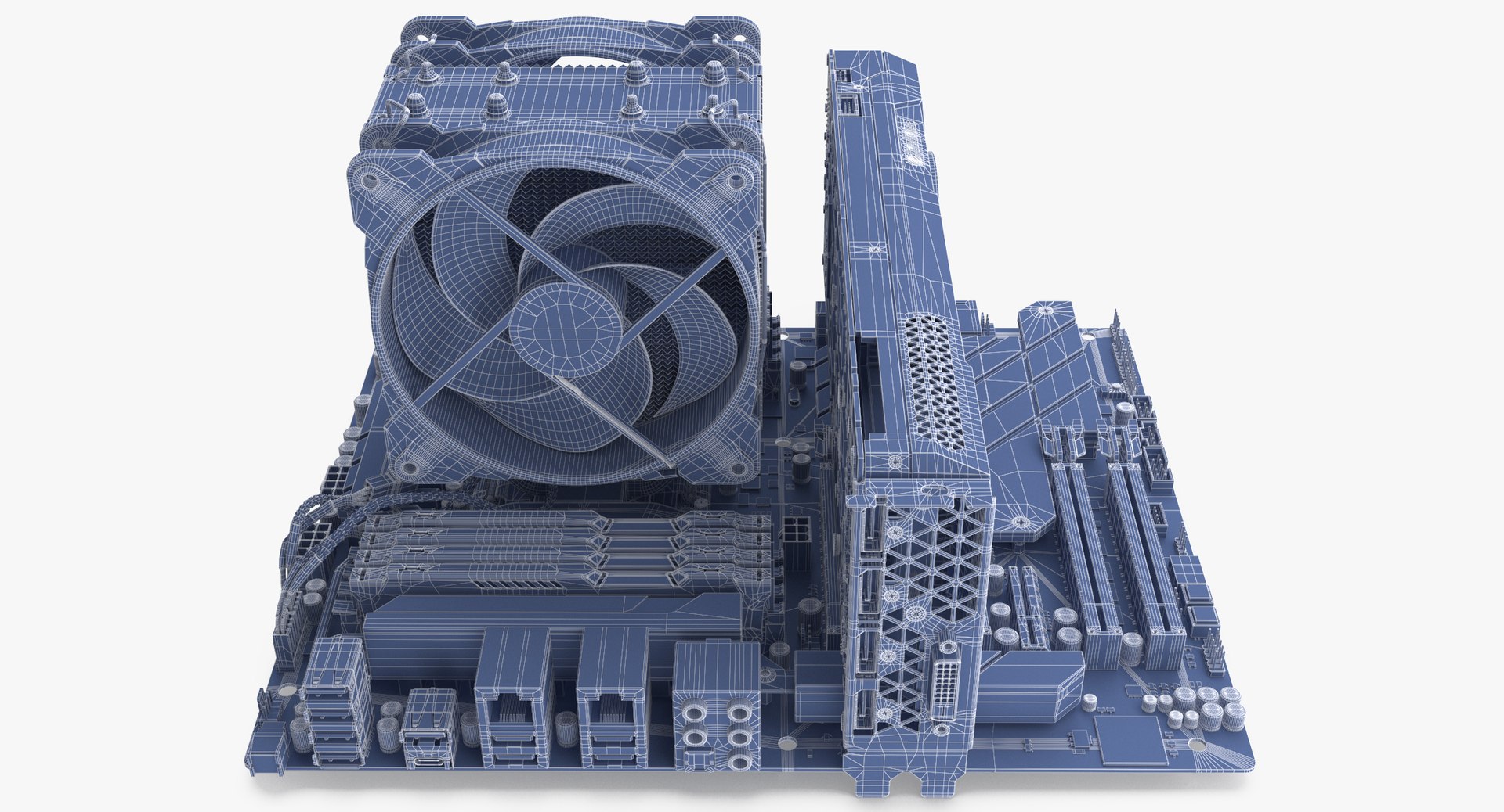 Asus Motherboard Cpu Ram 3D Model - TurboSquid 1424081
