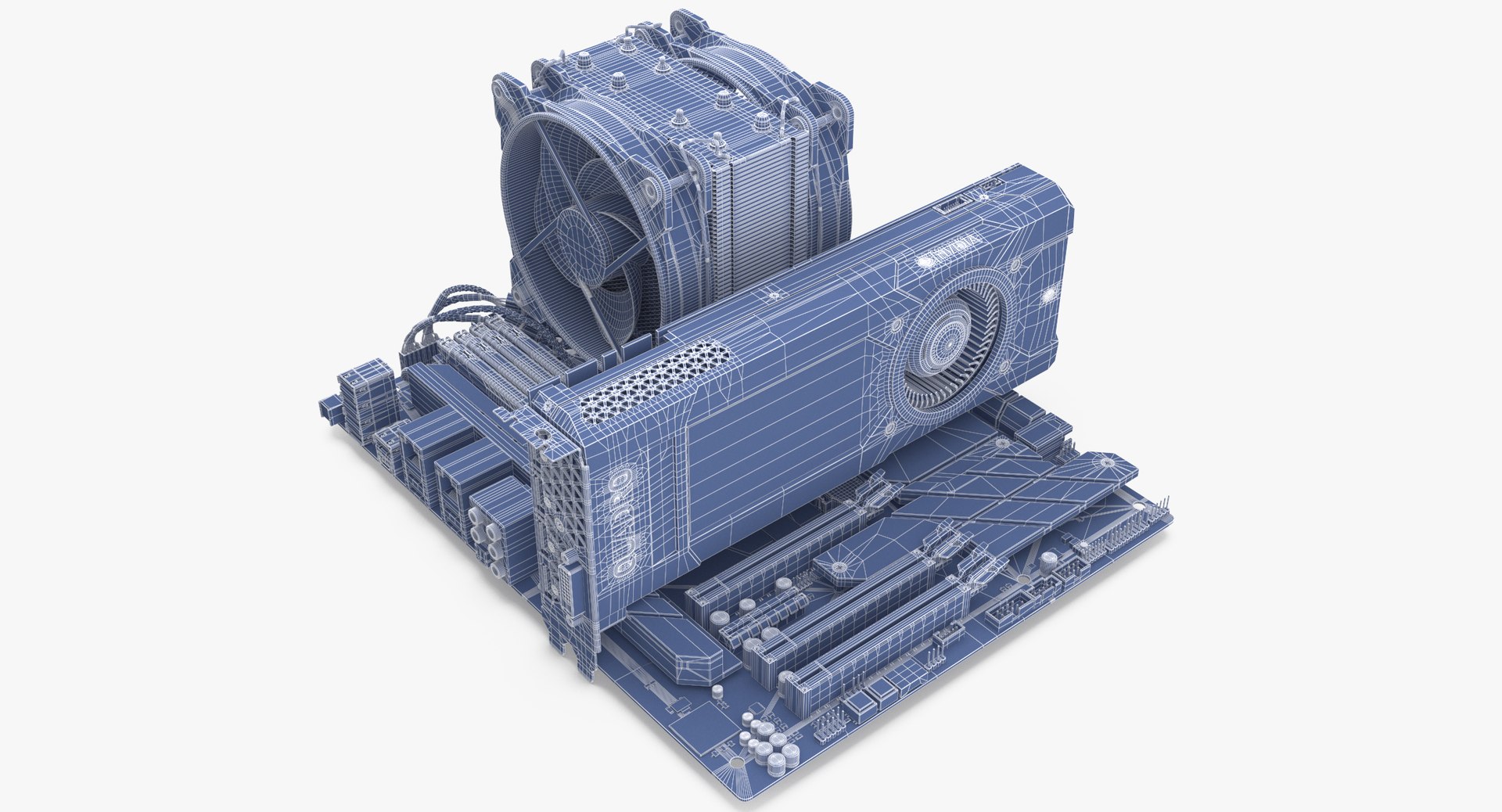 Asus Motherboard Cpu Ram 3D Model - TurboSquid 1424081