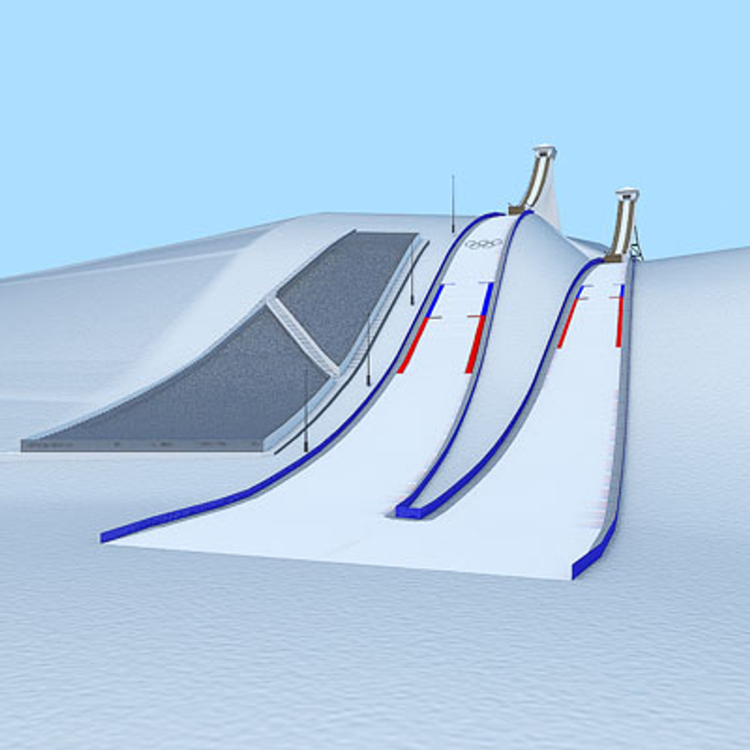 3d model ski ramp