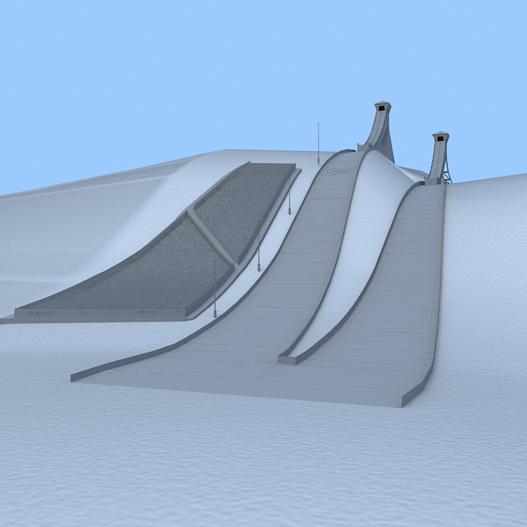 3d model ski ramp