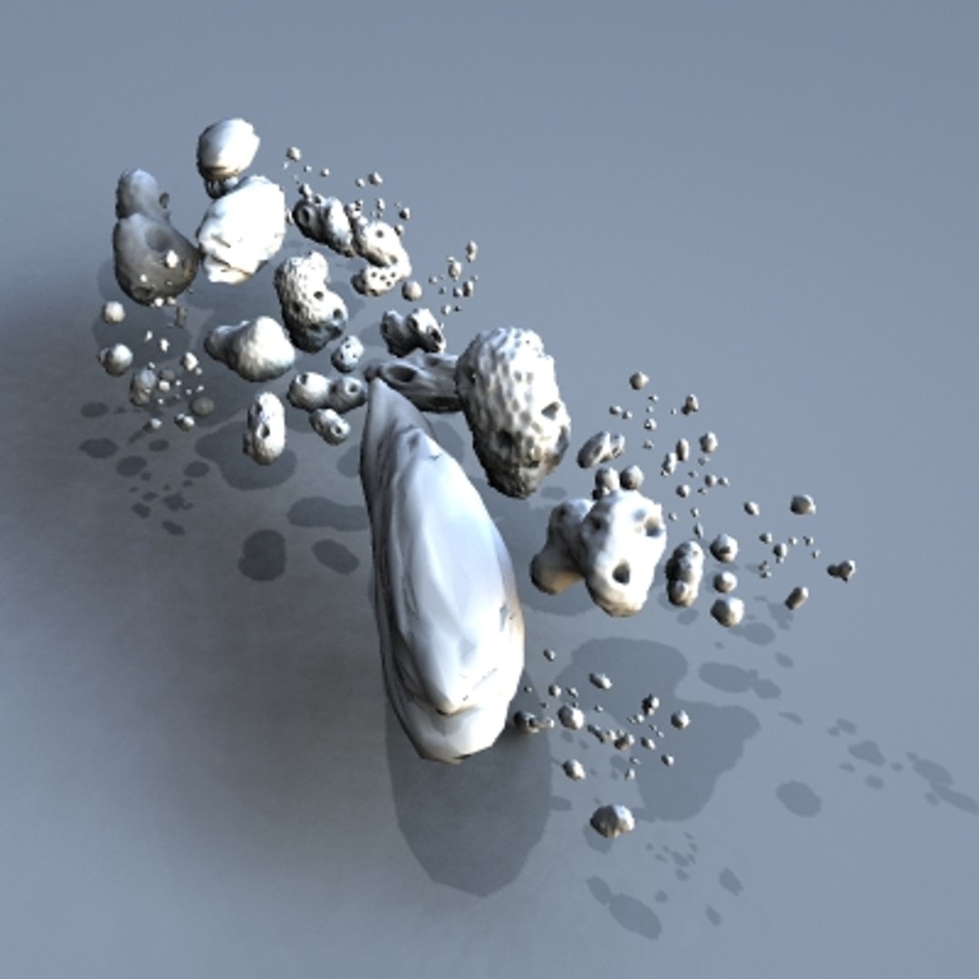 3d Asteroid Field Debris Model