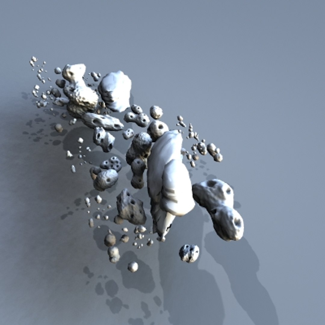 3d Asteroid Field Debris Model