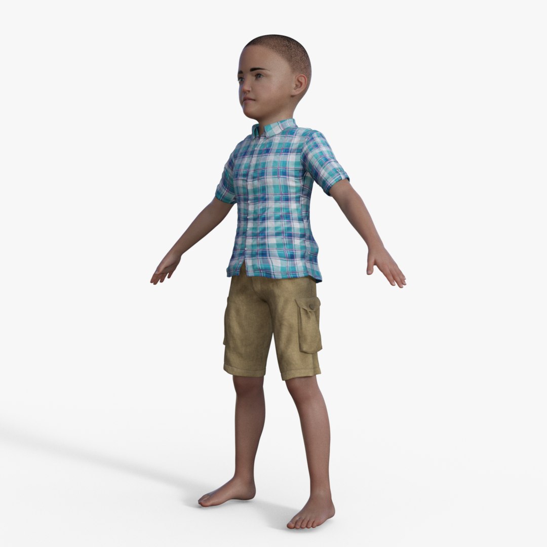 Realistic Boy Rigged 3D Model - TurboSquid 2218220