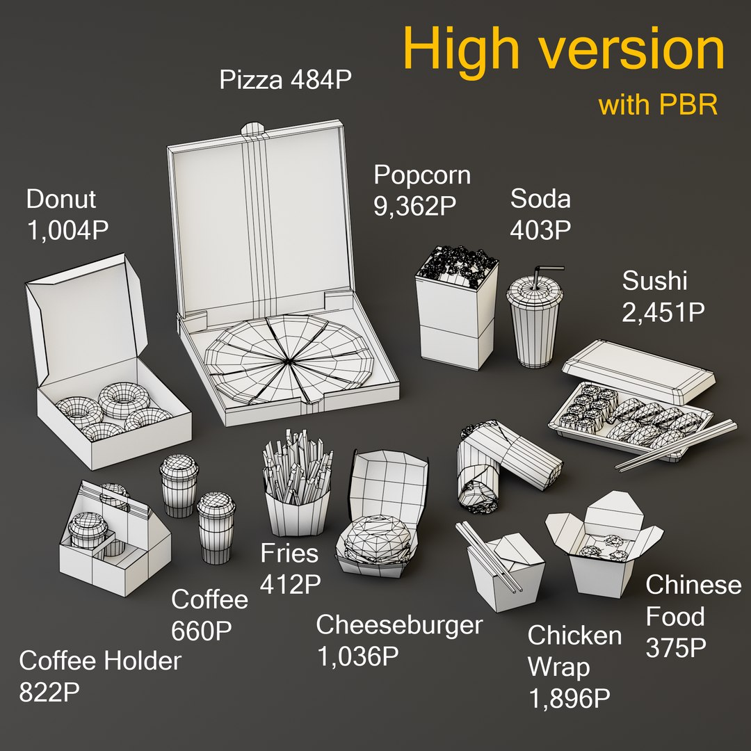 3D Takeaway Fast Food Model - TurboSquid 1490267
