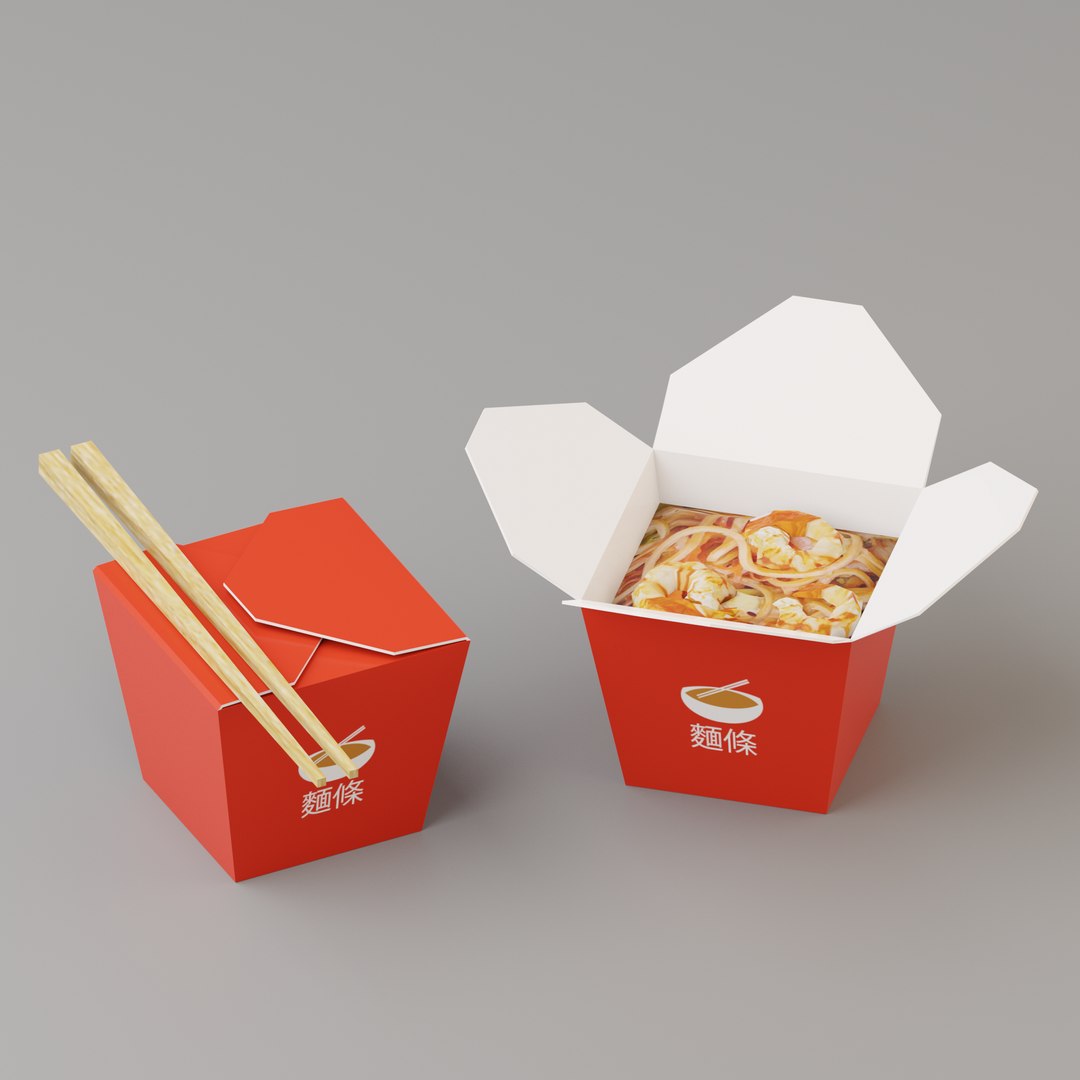 3D takeaway fast food model - TurboSquid 1490267