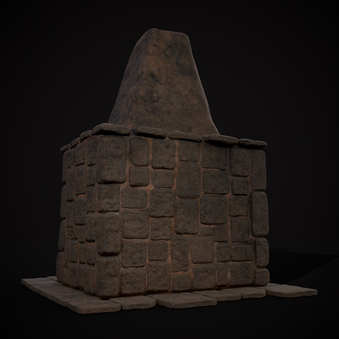Medieval Mud Stone Fireplace 3D - TurboSquid 2027696