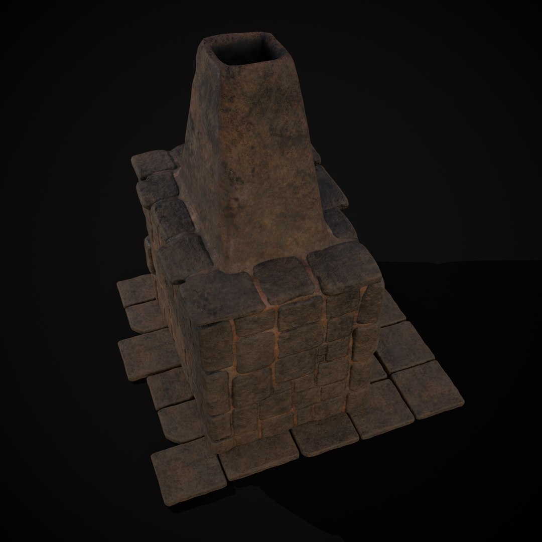 Medieval Mud Stone Fireplace 3D - TurboSquid 2027696