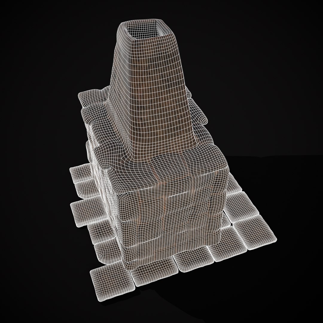 Medieval Mud Stone Fireplace 3D - TurboSquid 2027696