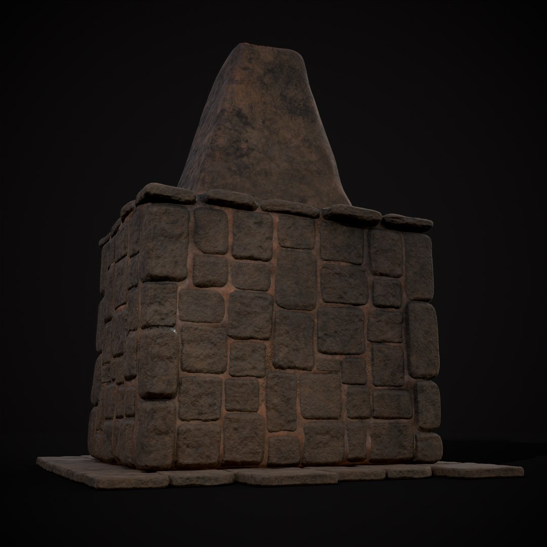 Medieval Mud Stone Fireplace 3D - TurboSquid 2027696