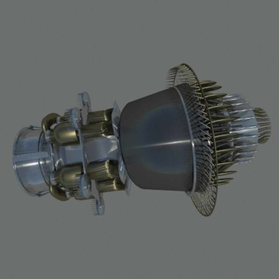 3d jet engine model