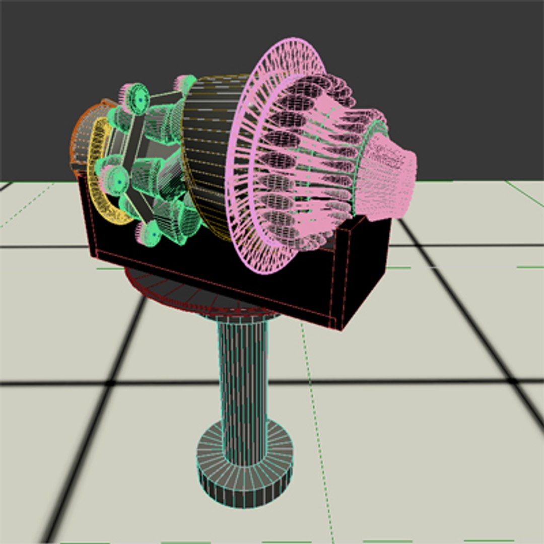 3d jet engine model