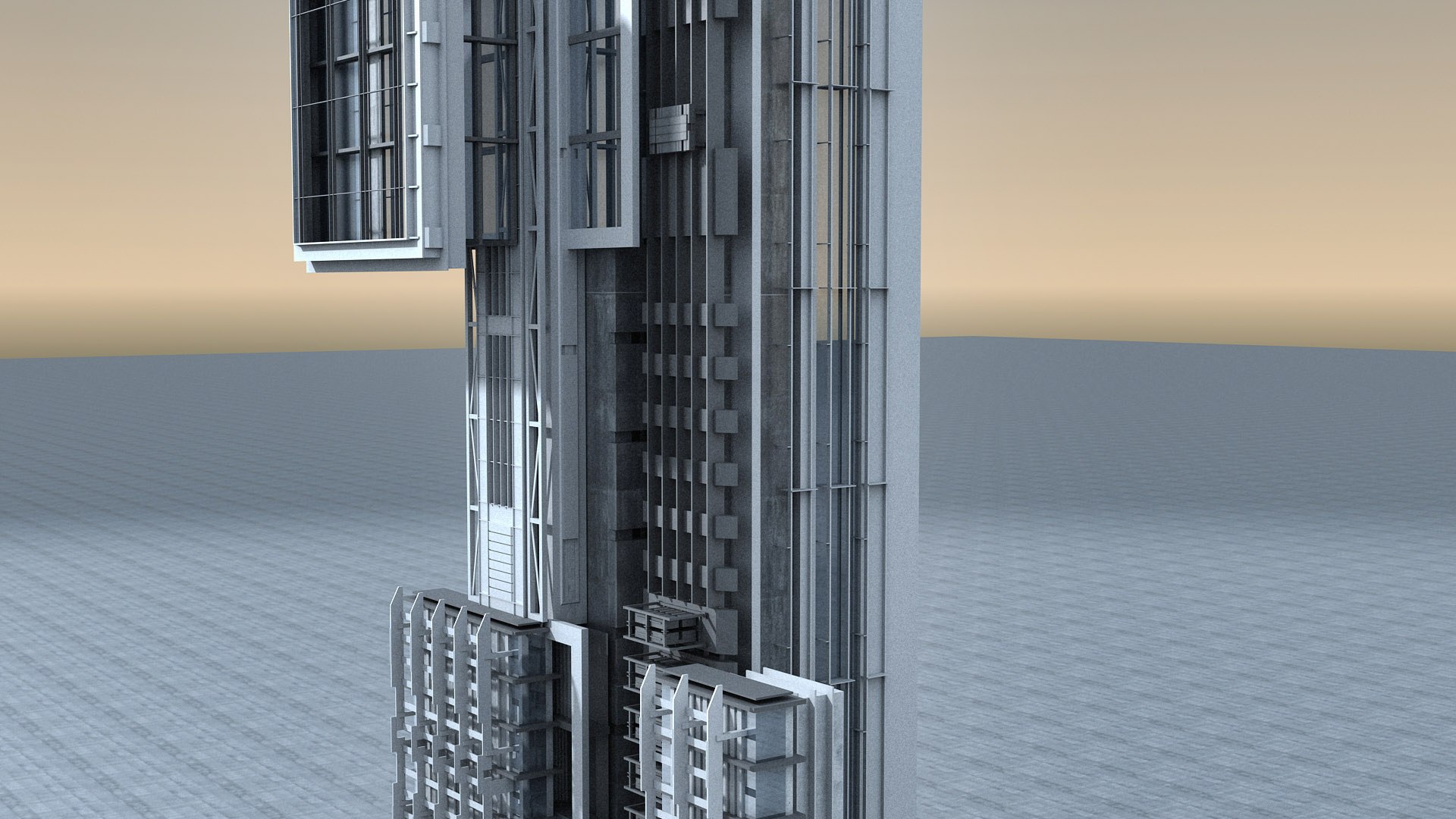 Future Building 033 3D Model - TurboSquid 2293640