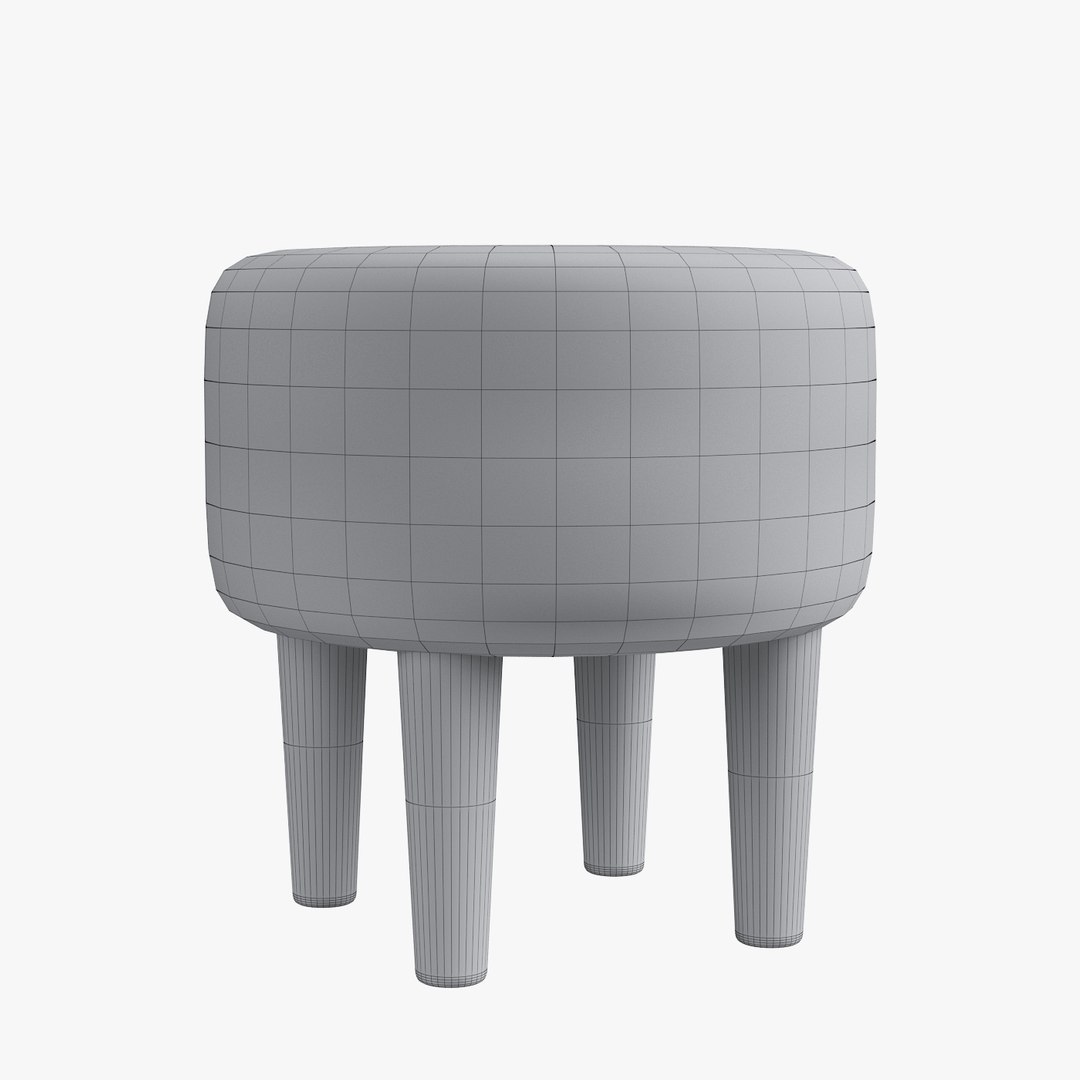 Fur Stool 3D Model - TurboSquid 1235250