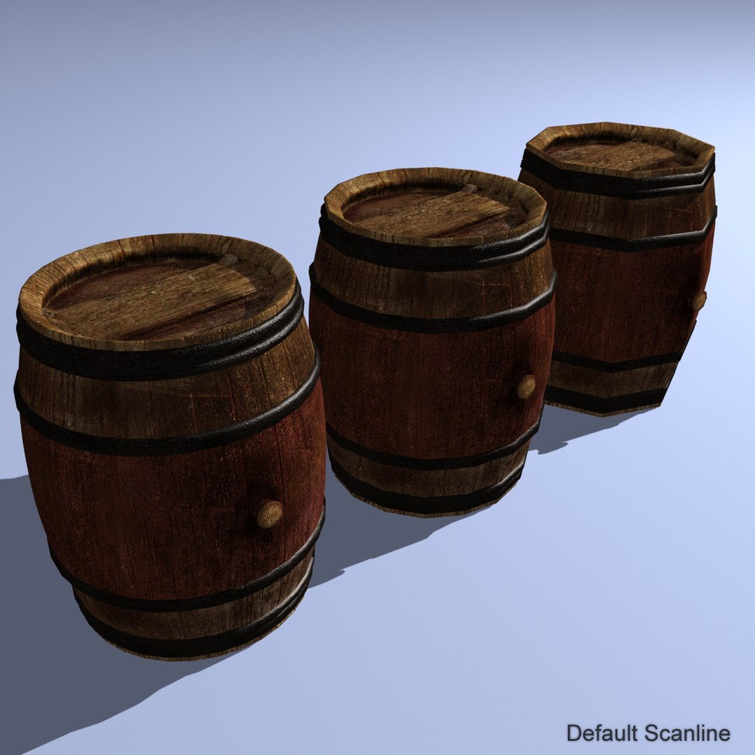 3d Wooden Cask Barrel Wine Model