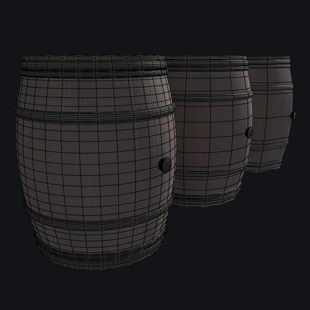 3d Wooden Cask Barrel Wine Model