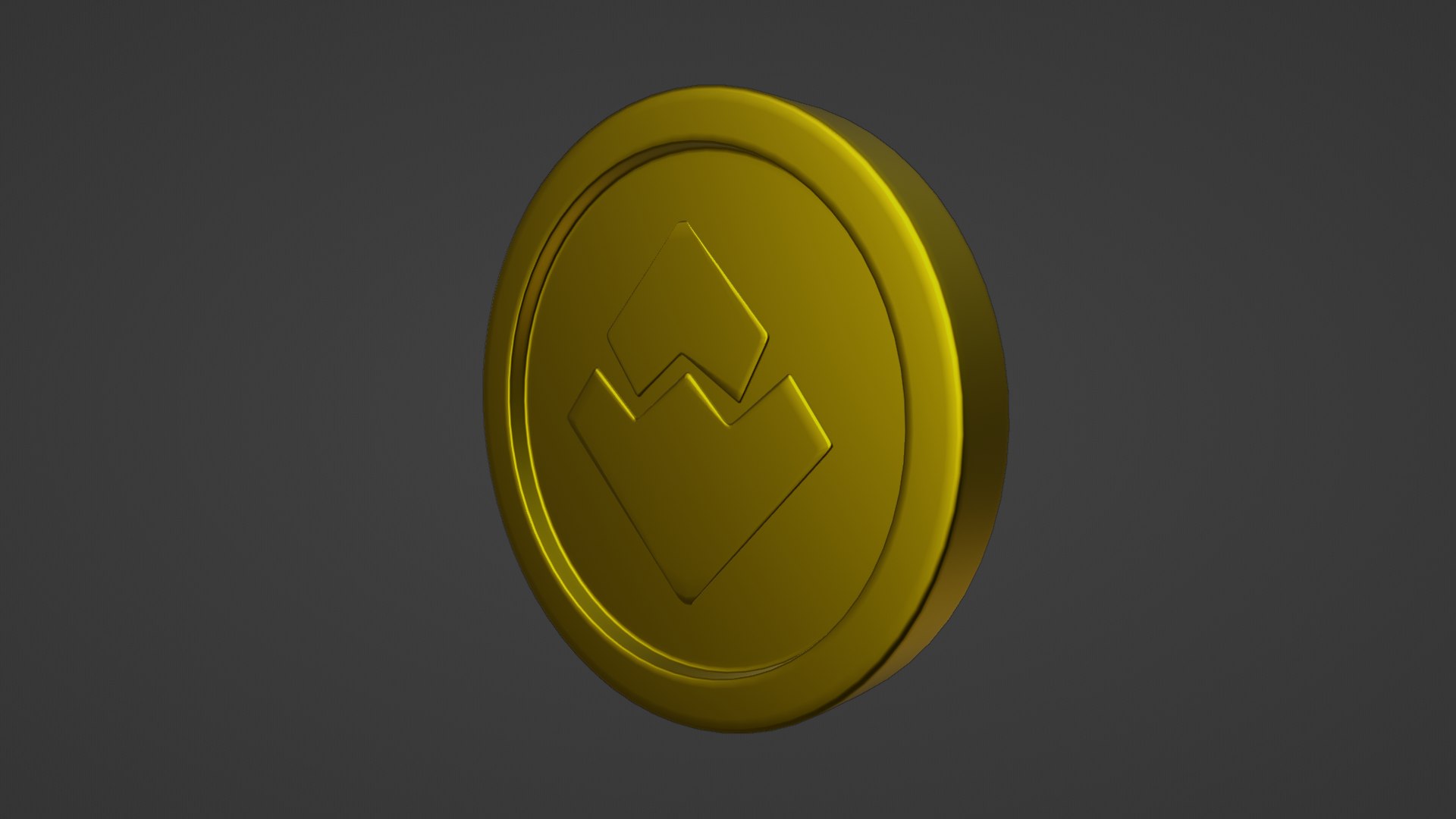 Waves Coin Model - TurboSquid 1915430