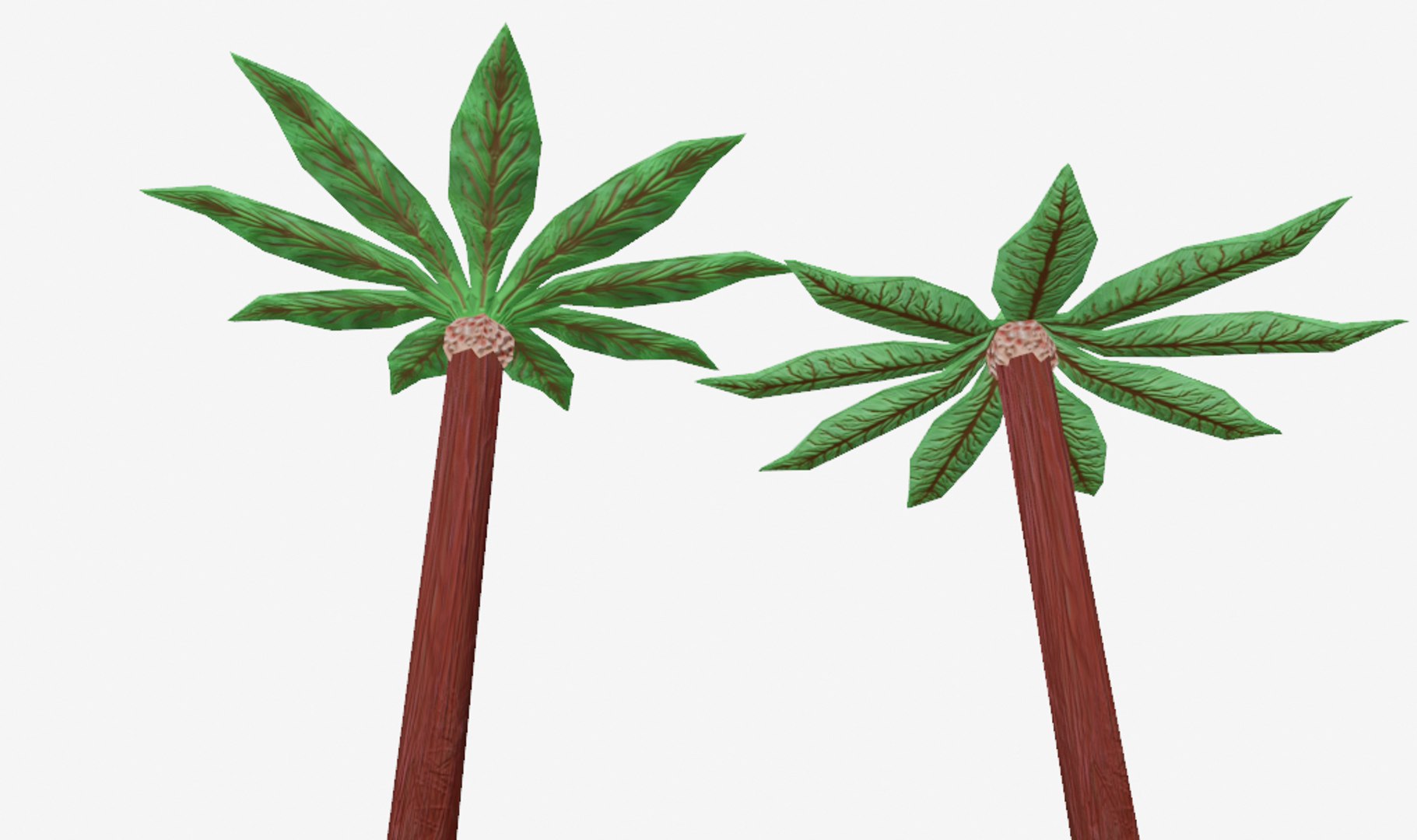 3D palm cartoon cartoony model - TurboSquid 1662198