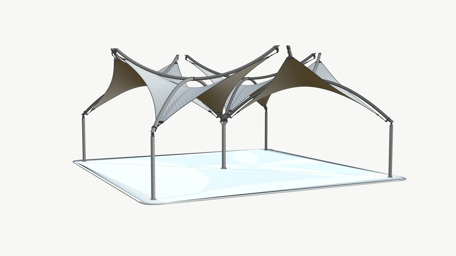 Tensile Structure 3D Model - TurboSquid 2152573