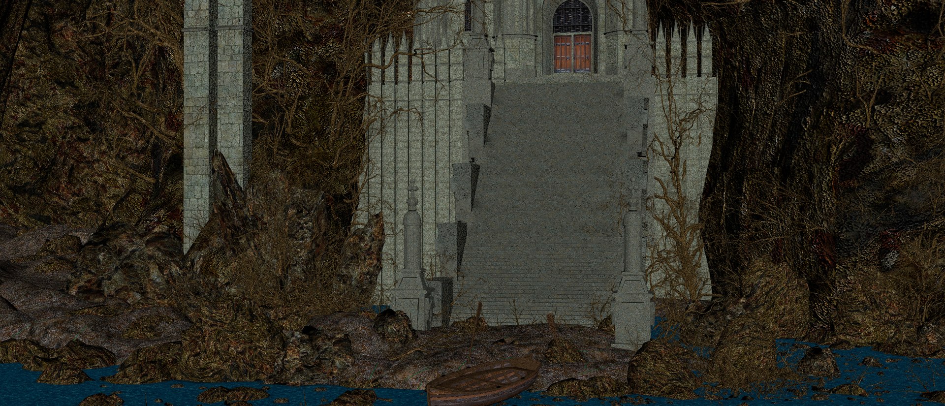 3D Fantasy Cave Ancient Gate - TurboSquid 1841011