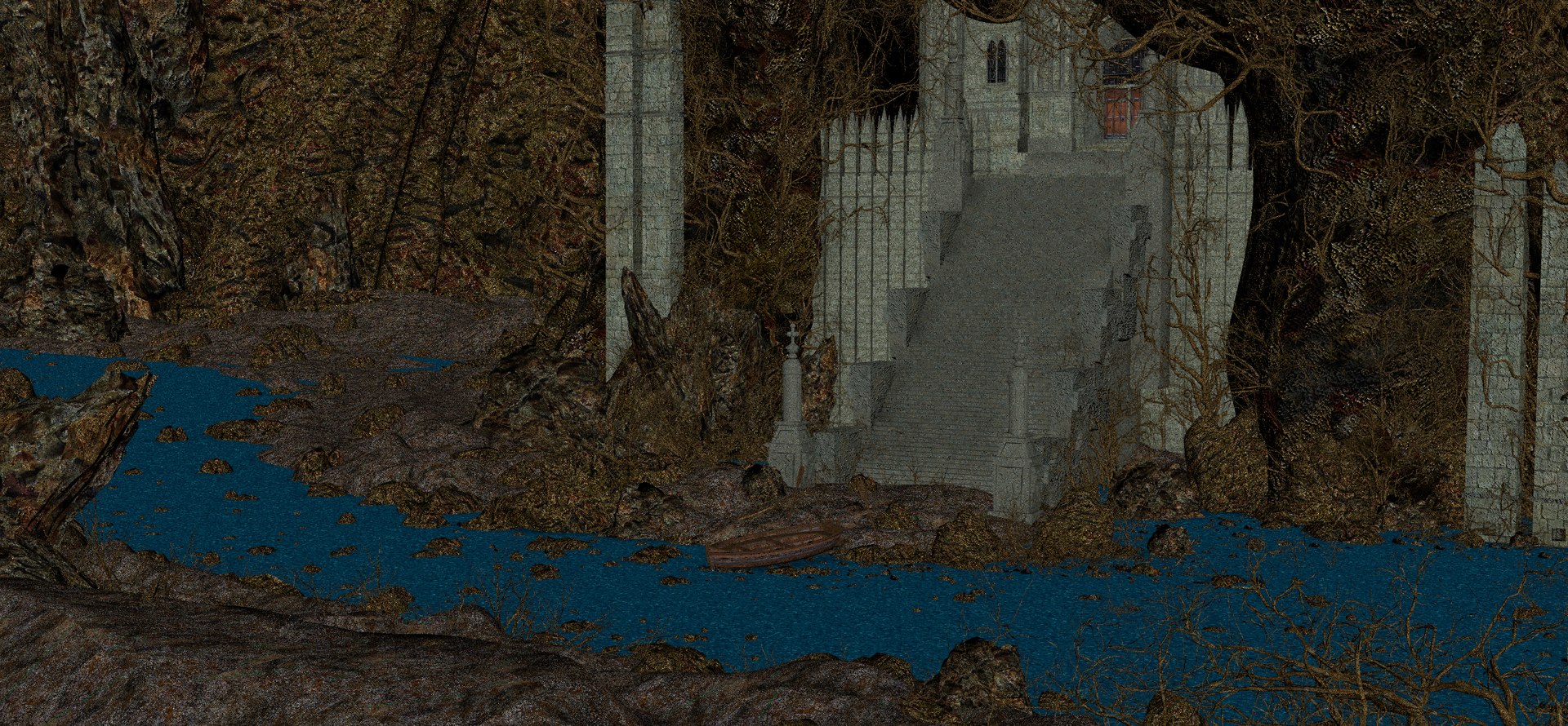 3D Fantasy Cave Ancient Gate - TurboSquid 1841011