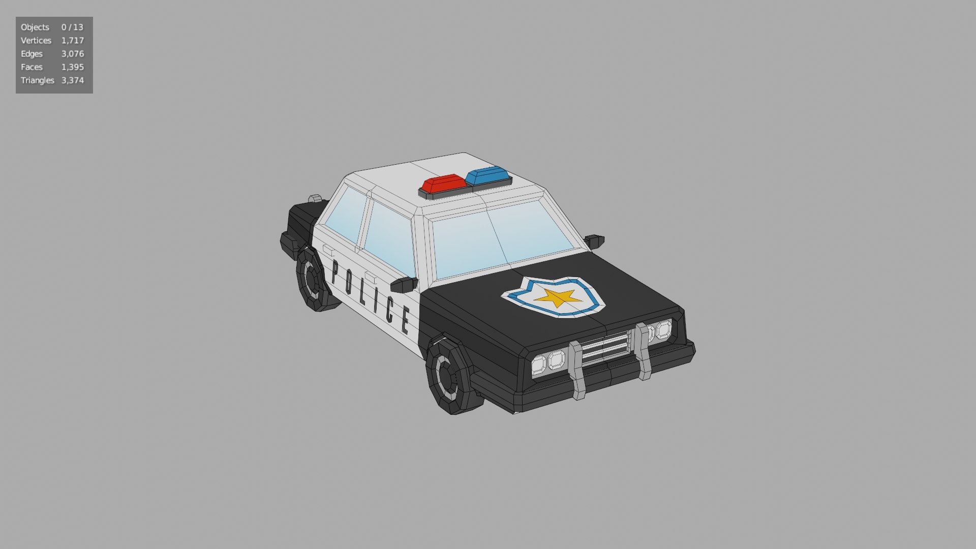 Low Poly Police Car 3D Model - TurboSquid 1915797