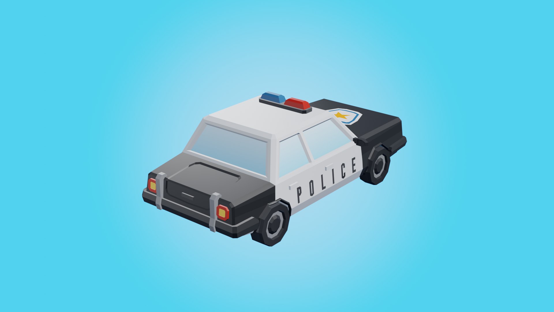 Low Poly Police Car 3D Model - TurboSquid 1915797